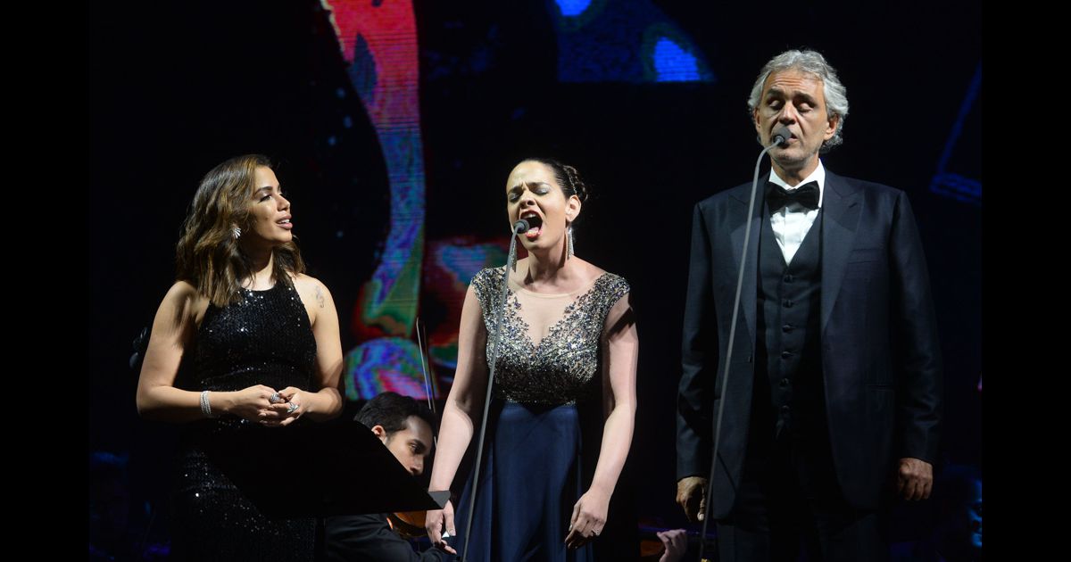 Maria Aleida e Andrea Bocelli fizeram dueto de 'Vivo por Ela', também ...