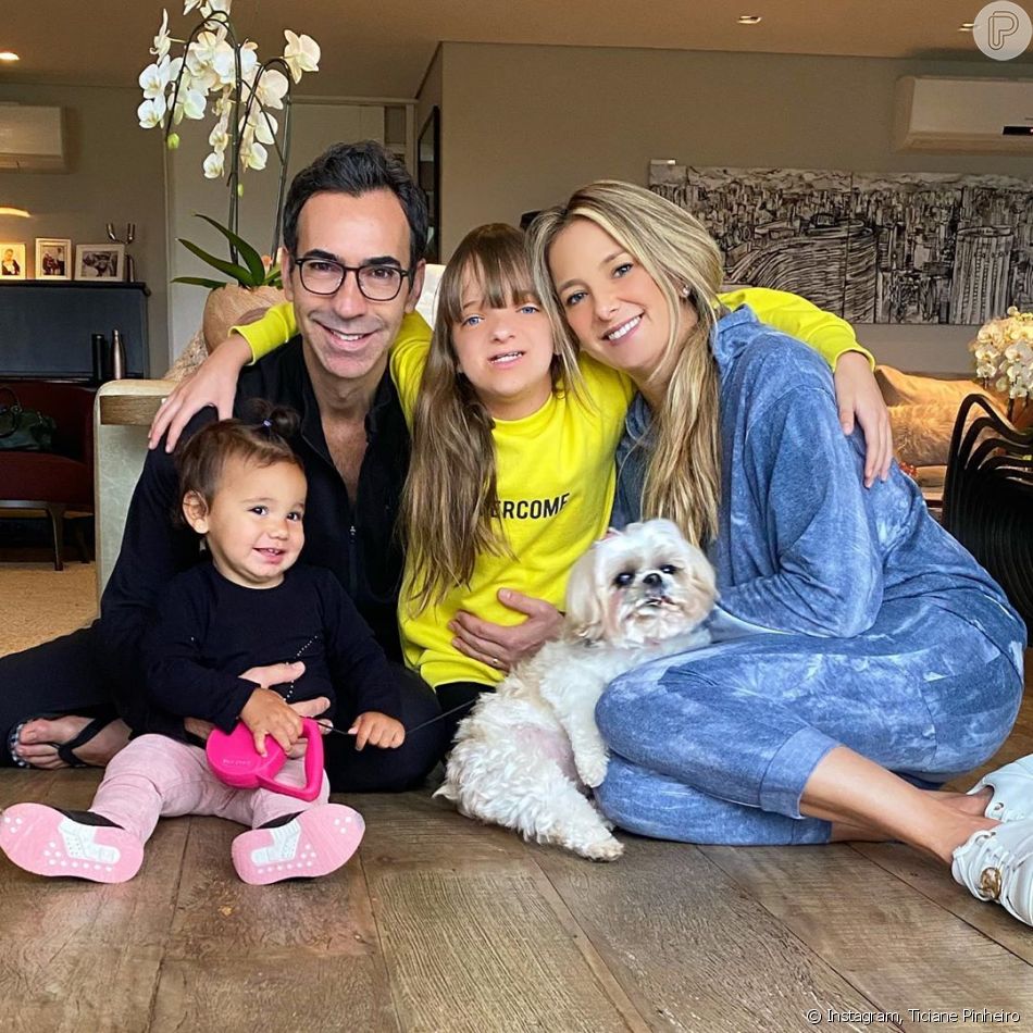 Cesar Tralli mostra foto de reação da filha ao vê-lo na televisão ...