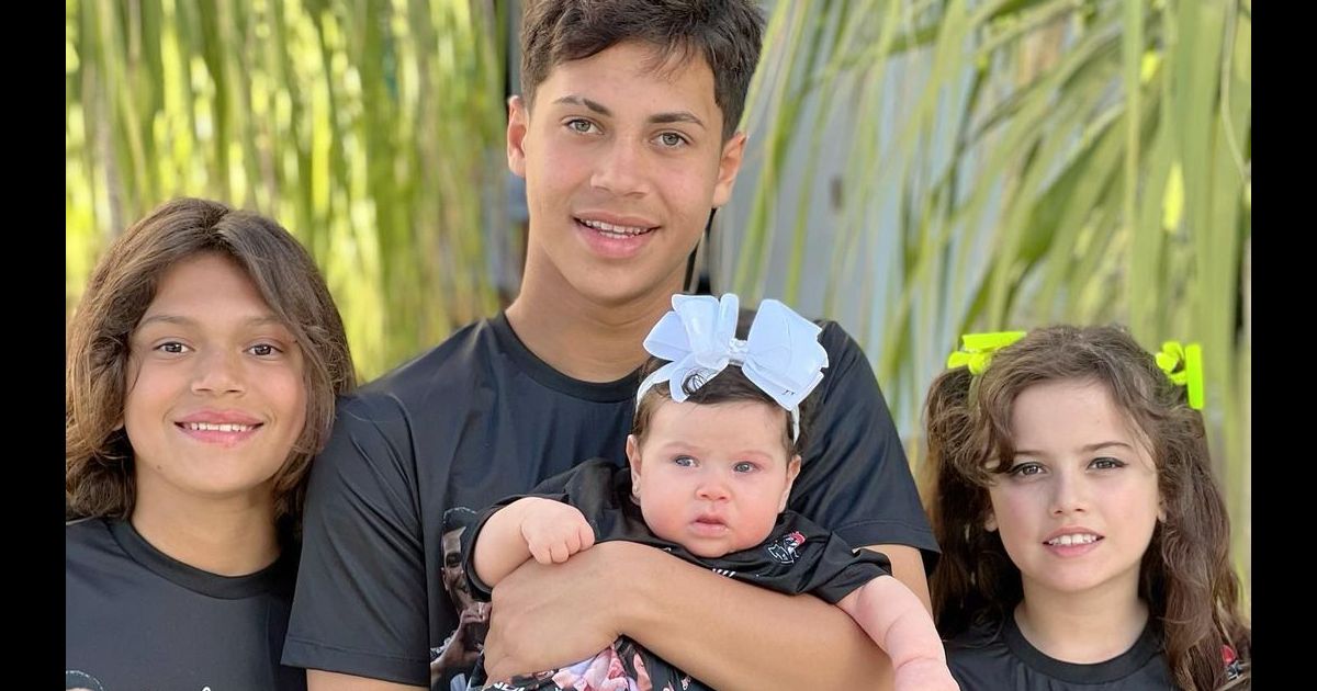 Hulk também é pai de Ian, 14, Tiago, 12, e Alice, 6 - Purepeople