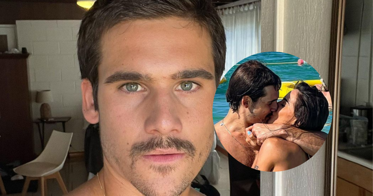 De sunga branca, Nicolas Prattes dá beijão em namorada e web nota ...