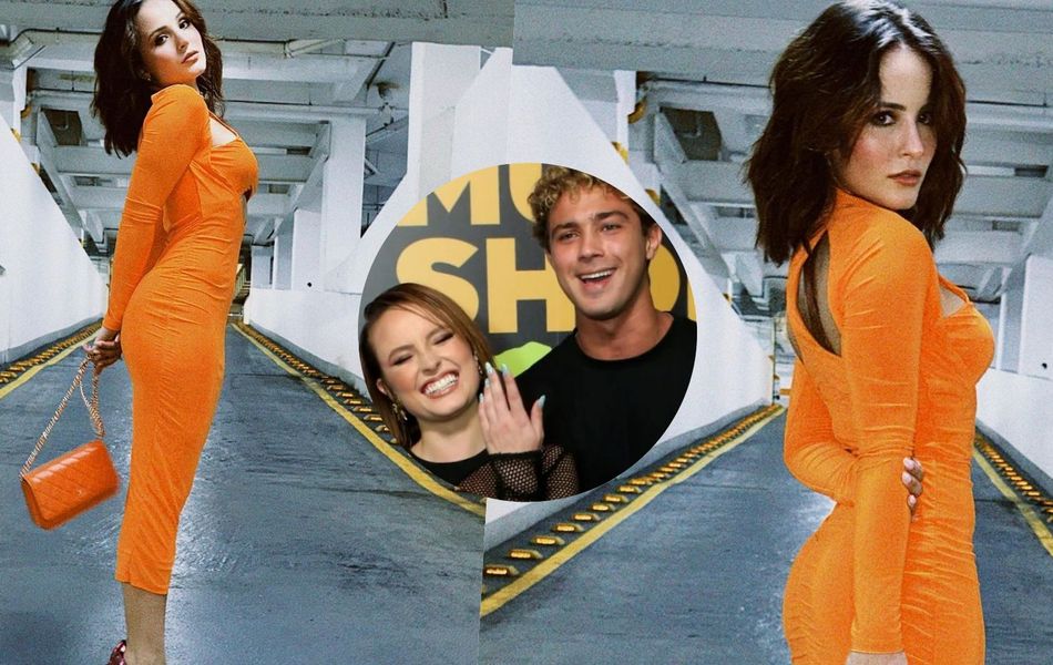 Larissa Manoela surge de vestido justo ao corpo e o noivo, André Luiz Frambach, expõe ...