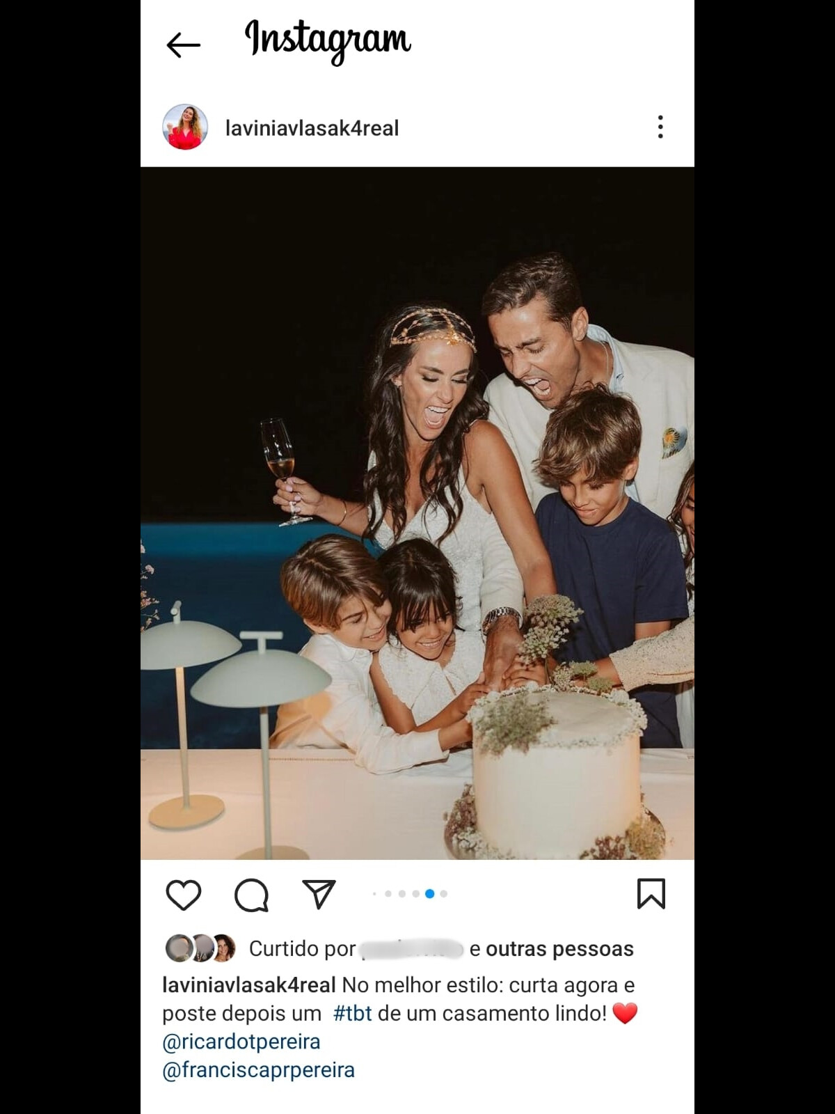 Foto: Lavinia Vlasak mostrou um dos momentos fofos que aconteceram na ...