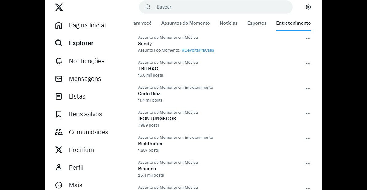 Foto: Após Junior lançar seu novo trabalho, o nome de Sandy ficou entre ...