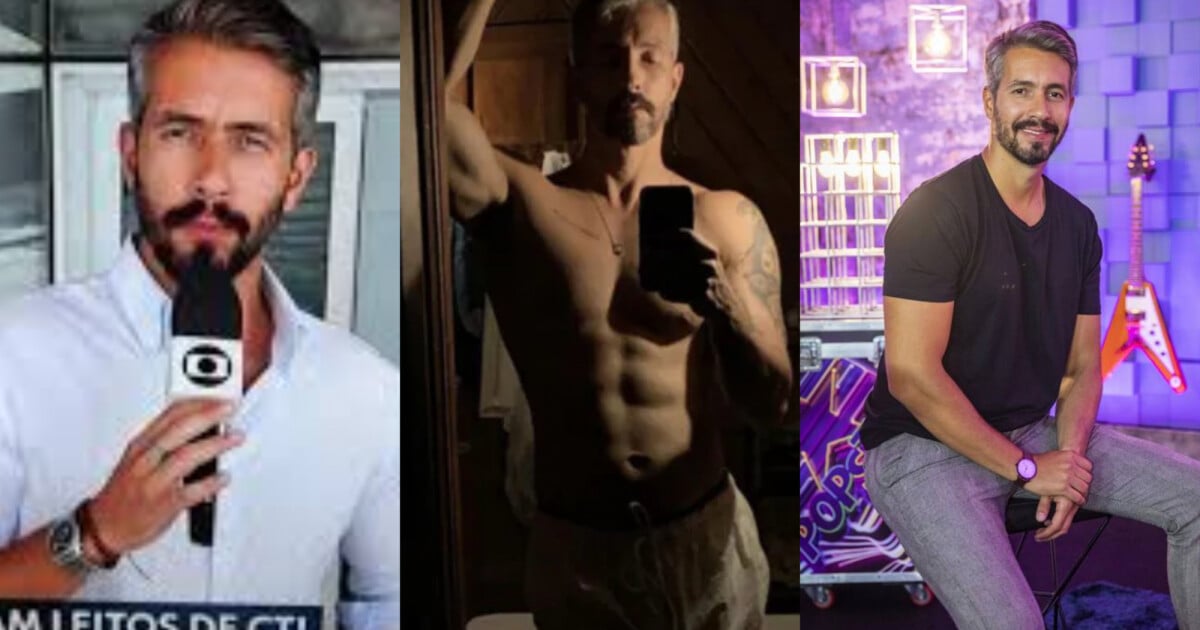 Isso a Globo não mostra! Repórter Danilo Vieira faz foto sexy no espelho, exibe tanquinho sem ...