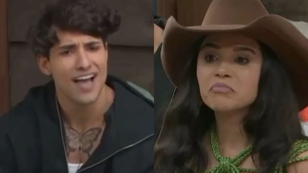 Foto: 'A Fazenda 16': Cauê Fantin se estressa com Gizelly Bicalho do nada e web aponta: 'Surtou ...