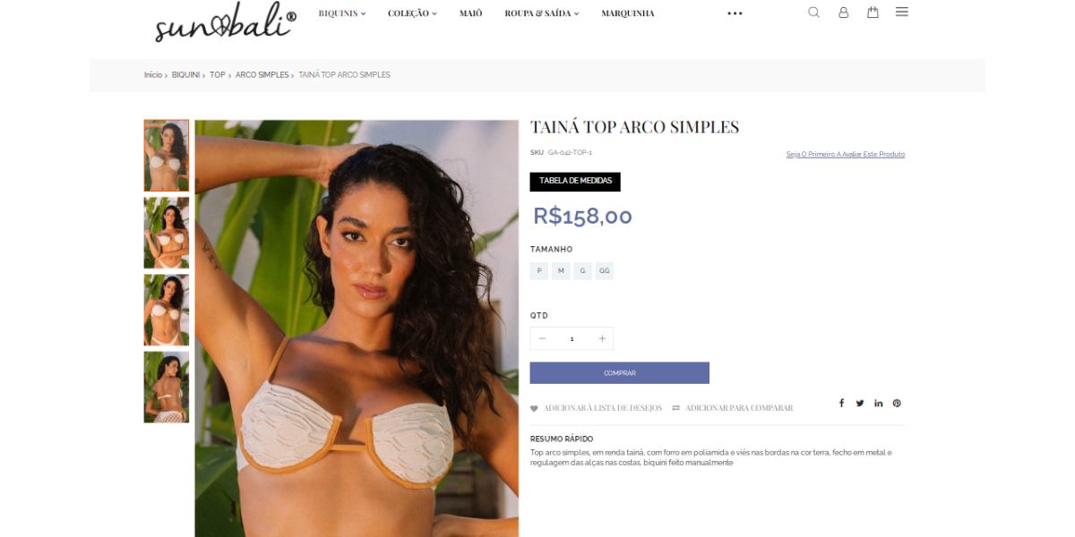Foto: Rafaella Justus escolheu conjunto da Sun Bali Beach com um biquíni de arco simples, uma ...