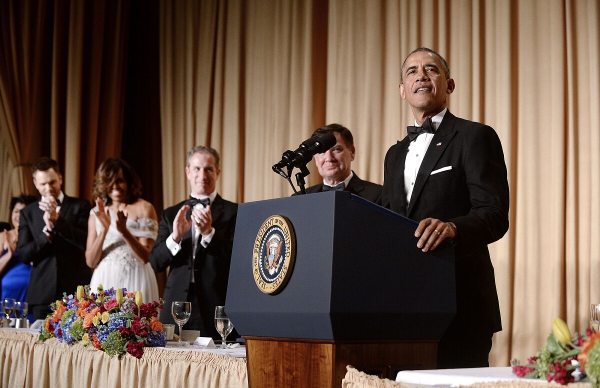 Foto: Barack Obama faz seu discurso no White House Correspondents ...
