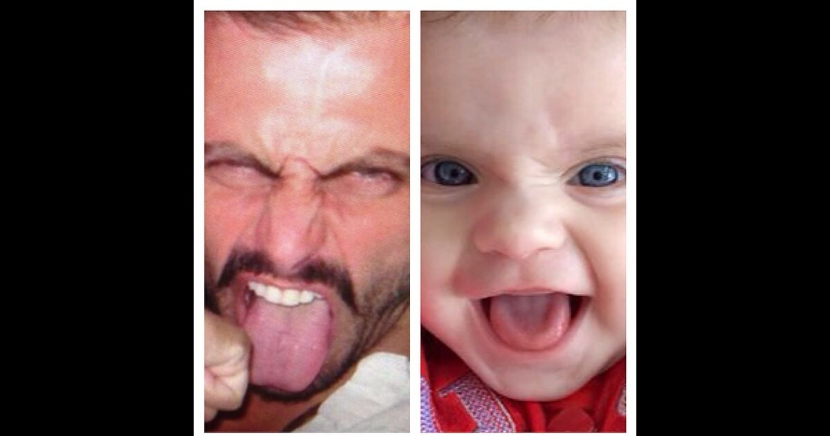Henri Castelli publica foto de sua filha fazendo a mesma careta que ele ...