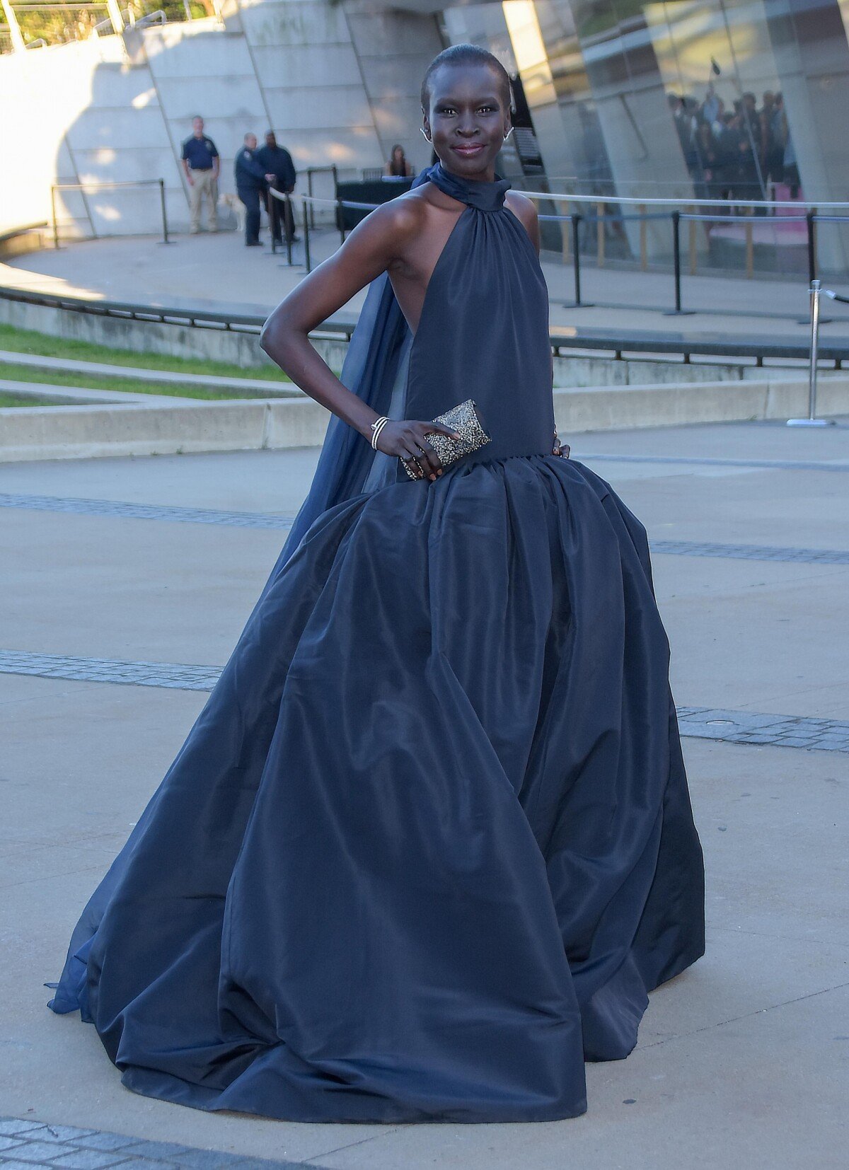 Foto: A modelo Alek Wek apostou no longo volumoso Valentino - Purepeople
