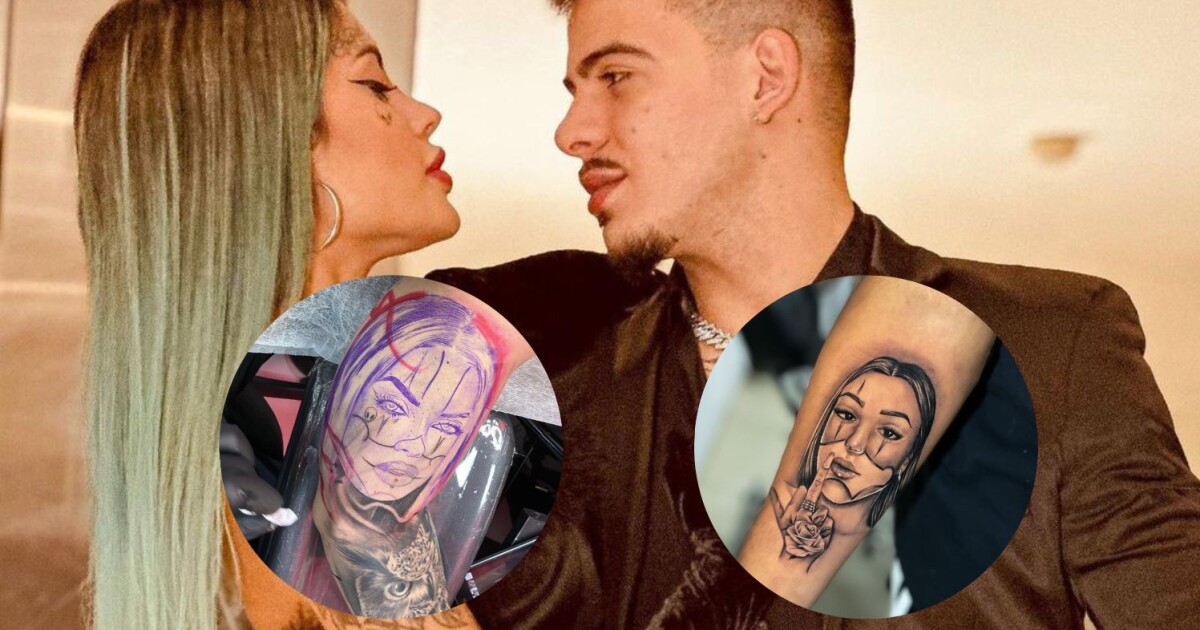 Cópia? Thomaz Costa tatua rosto de Tati Zaqui e gera polêmica com fãs ...