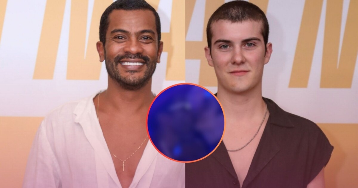 Atores da novela 'Vai na Fé', Samuel de Assis e Caio Manhente trocam beijo em festa. Vídeo ...