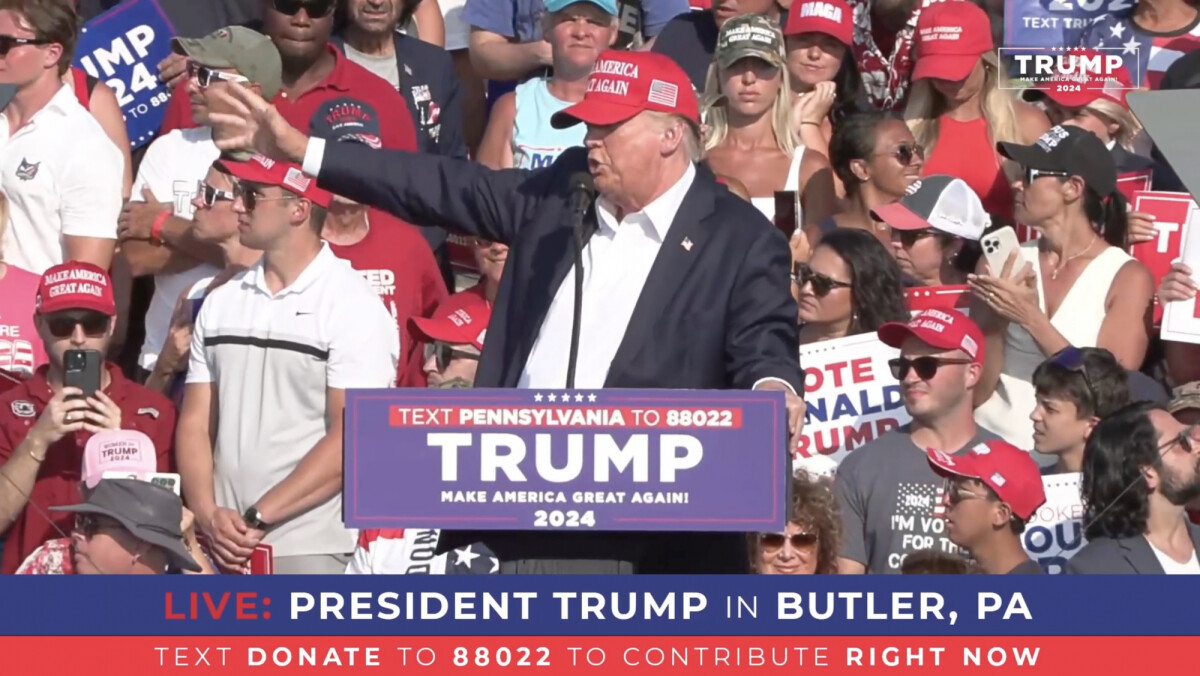 Foto: Neste sábado (13), um comício de Donald Trump na Pensilvânia foi ...
