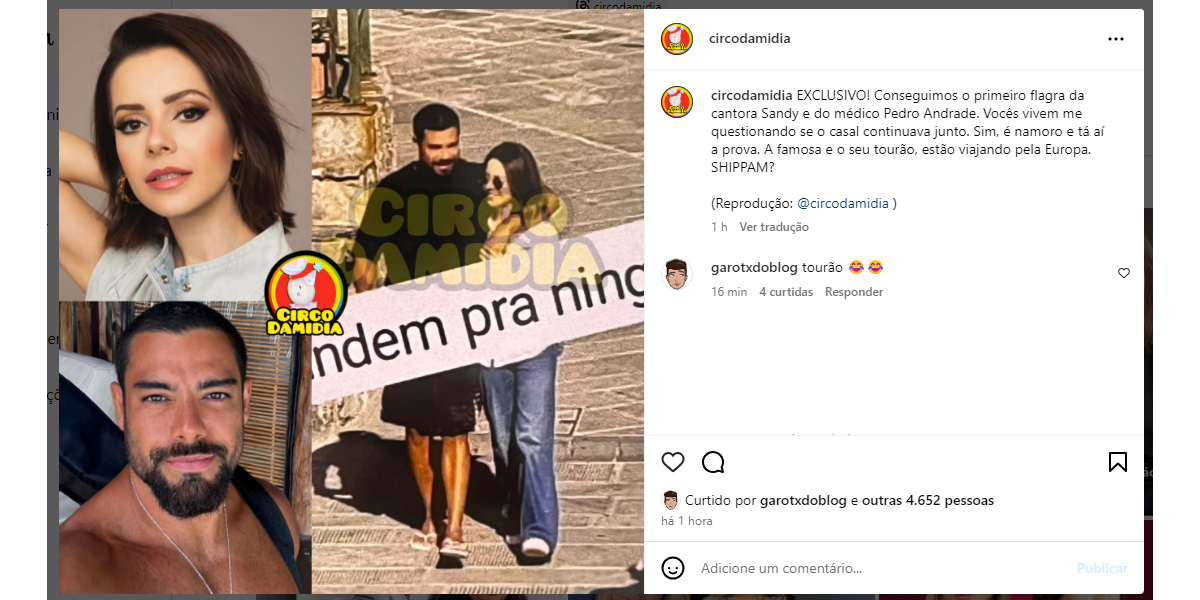 Foto: Sandy e Pedro Andrade foram flagrados juntos recentemente em uma ...