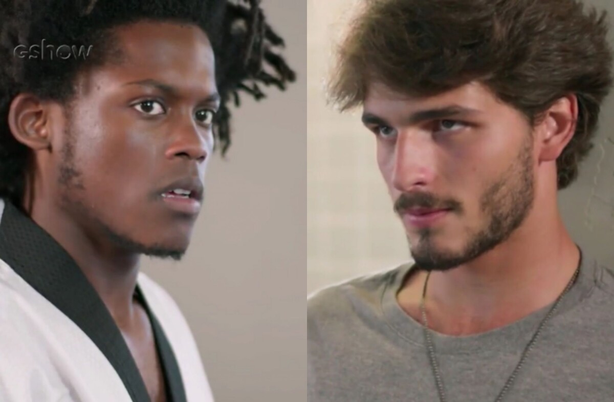 Foto: Roger (Brenno Leone) e Beto (Maicon Rodrigues) se enfrentam mais ...