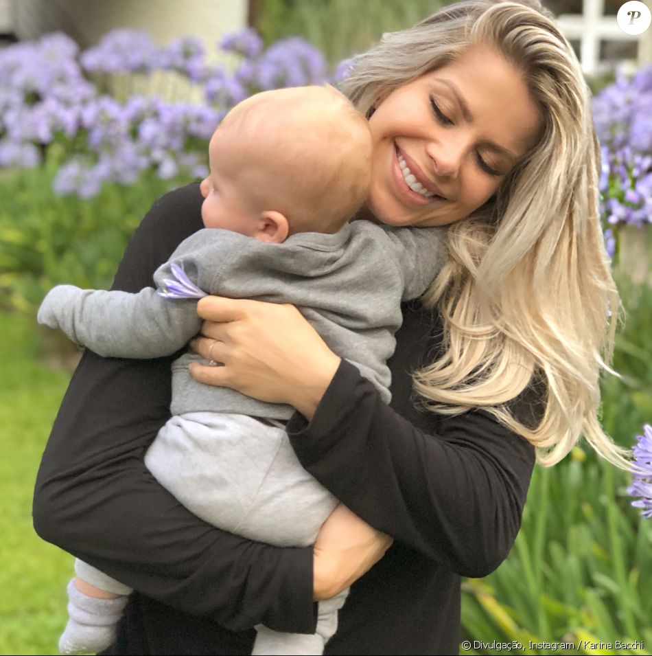 Enrico é o primeiro filho de Karina Bacchi nascido em agosto em Miami ...