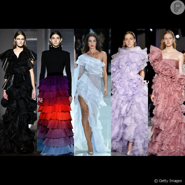 7) Babados: as camadas de babado deram origem a looks elegantes na ...