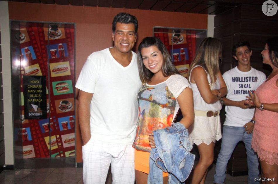 O ator Maurício Mattar com a filha, Petra Mattar - Purepeople