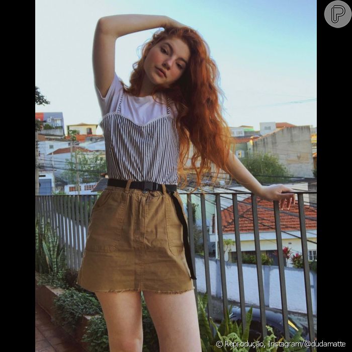 Atriz da novela 'Carinha de Anjo', Duda Matte recorre aos cintos para ...