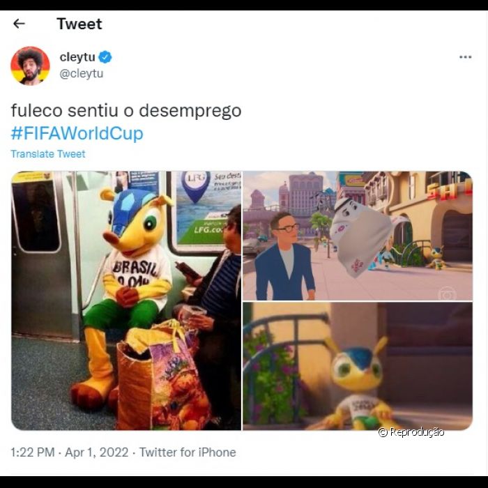 Copa do Mundo 2022: até Fuleco virou meme na web - Purepeople