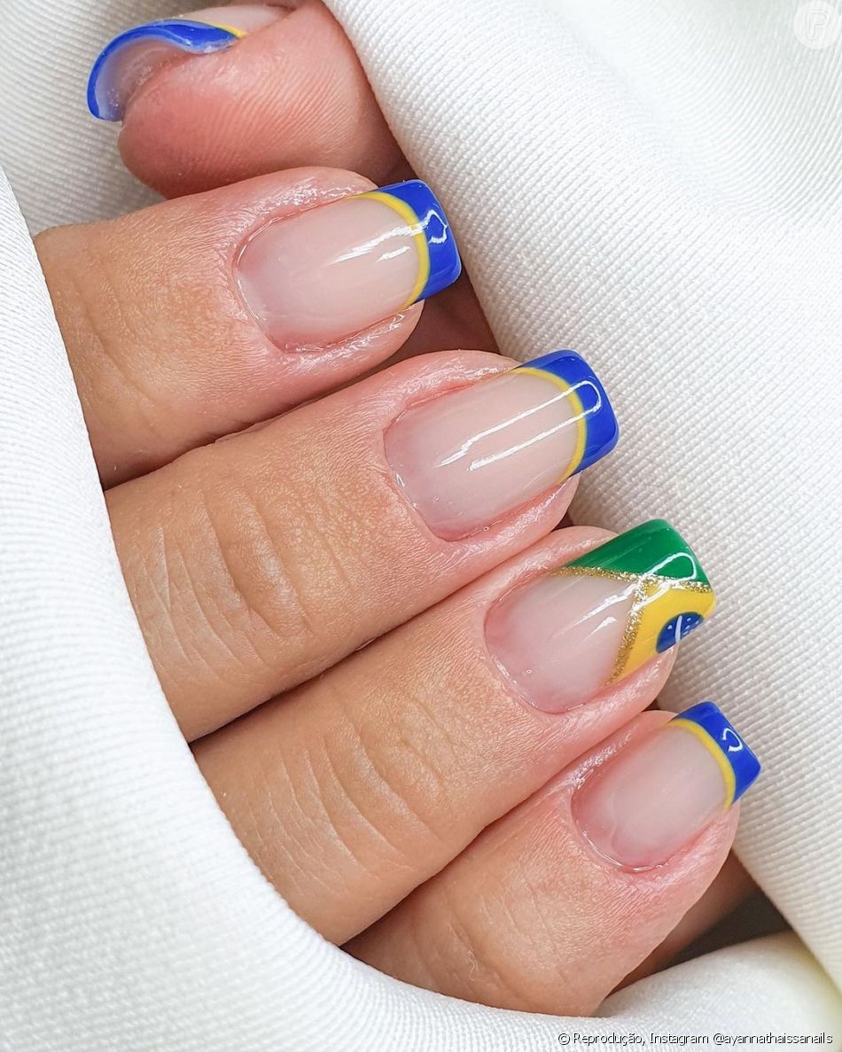 Unha decorada para Copa do Mundo: modelos de francesinha com tendência ...