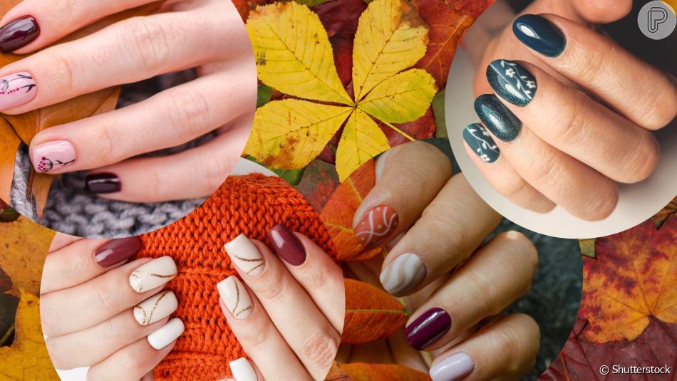 Unhas decoradas de Outono: fotos de nail arts criativas, coloridas e ...