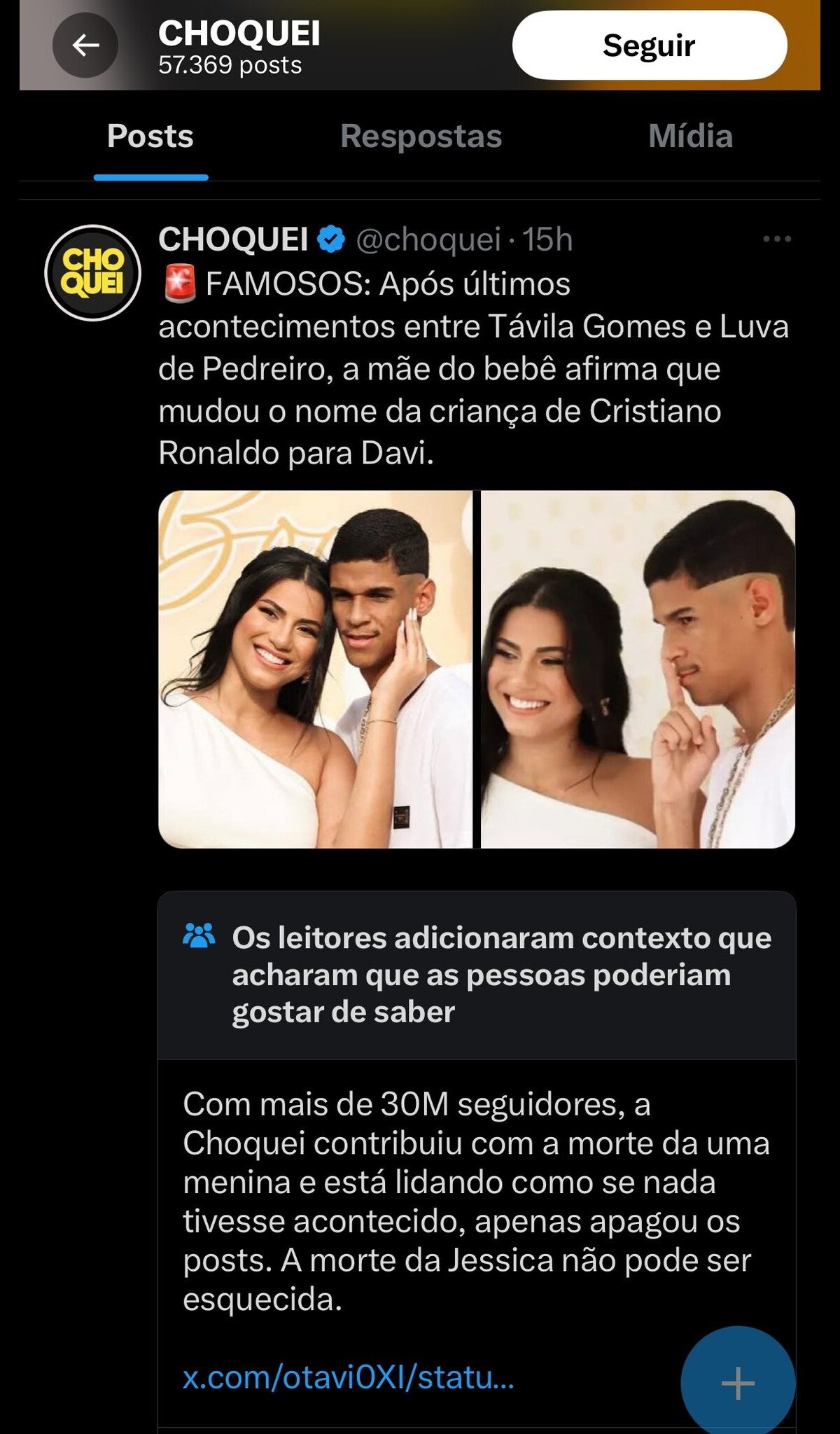 Foto: Perfil de fofoca Choquei está sendo cancelado nas redes sociais ...