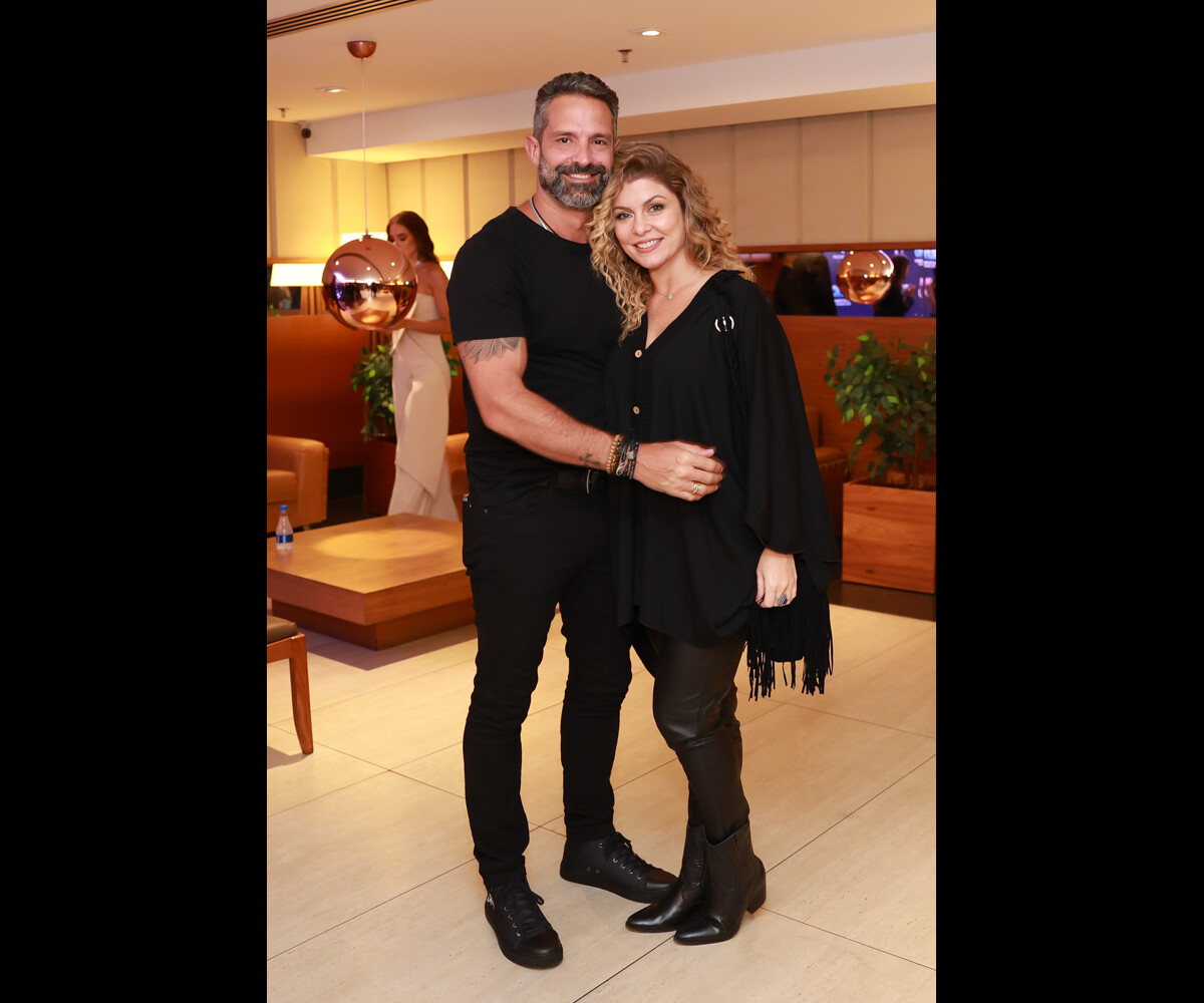 Foto: Iran Malfitano e Bárbara Borges combinaram look all black na pré ...