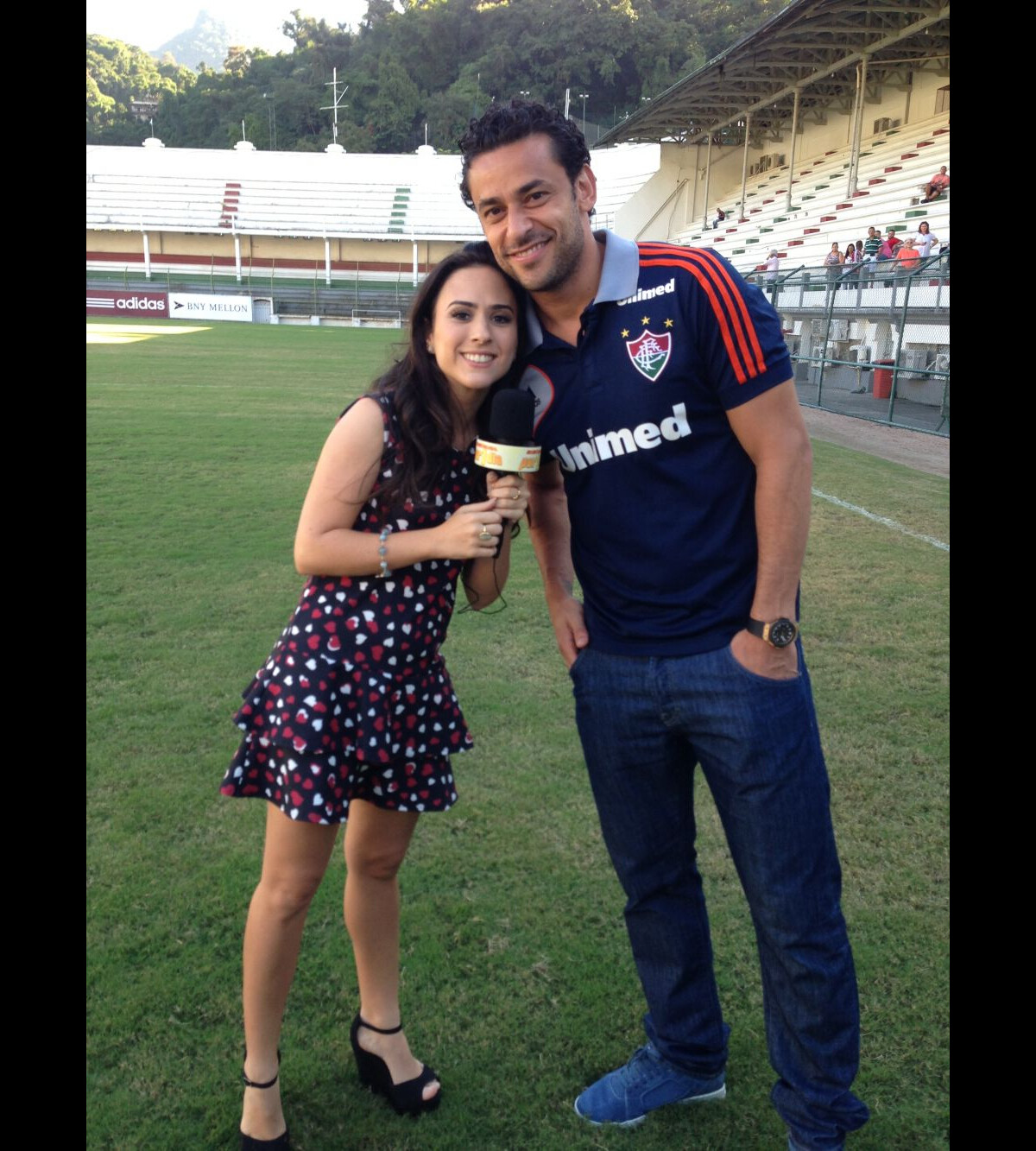 Foto: Tatá Werneck entrevista o jogador Fred no quadro 'Repórter Por Um ...