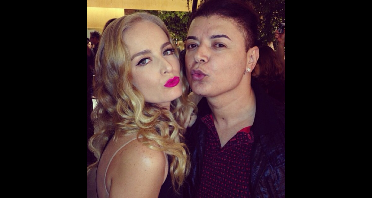 Foto: Angélica posa ao lado de David Brazil no lançamento de seu salão ...