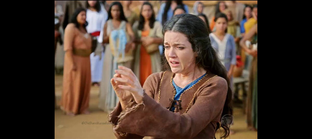 Foto: Miriã (Larissa Maciel) ficou com lepra por castigo de Deus após ...