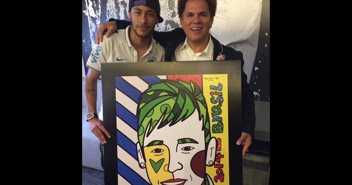 Neymar ganha quadro com seu rosto do pintor Romero Britto: 'Uma honra ...