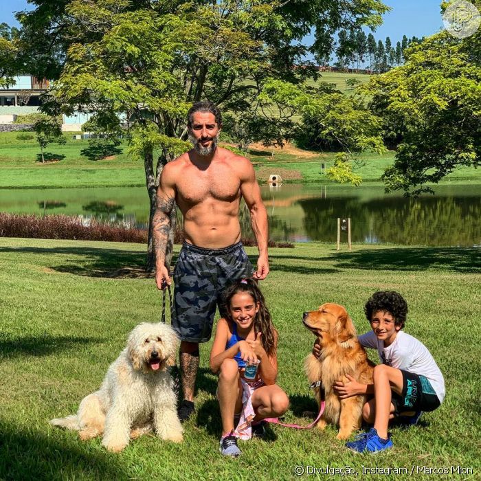 Filhos de Marcos Mion esbanjaram fofura em foto com apresentador ...