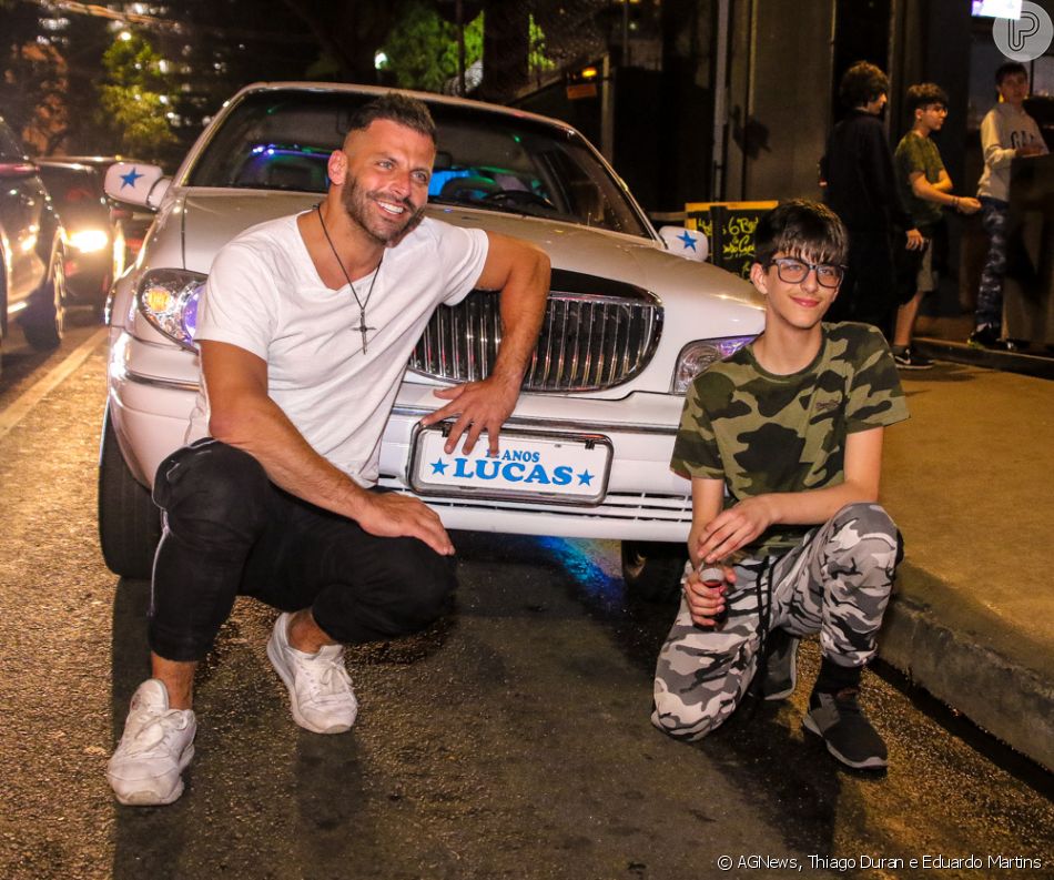 Filho de Henri Castelli e Isabeli Fontana, Lucas comemorou com grande ...
