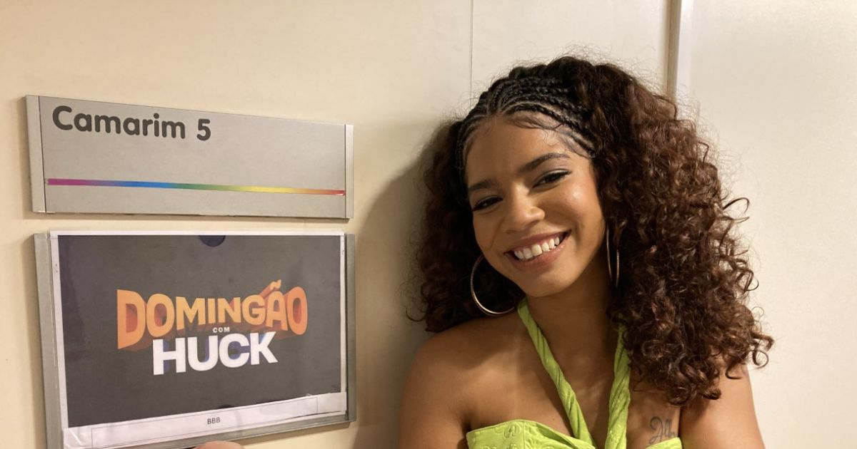 Maria, do 'BBB 22', estava nos bastidores do 'Domingão Com Huck ...