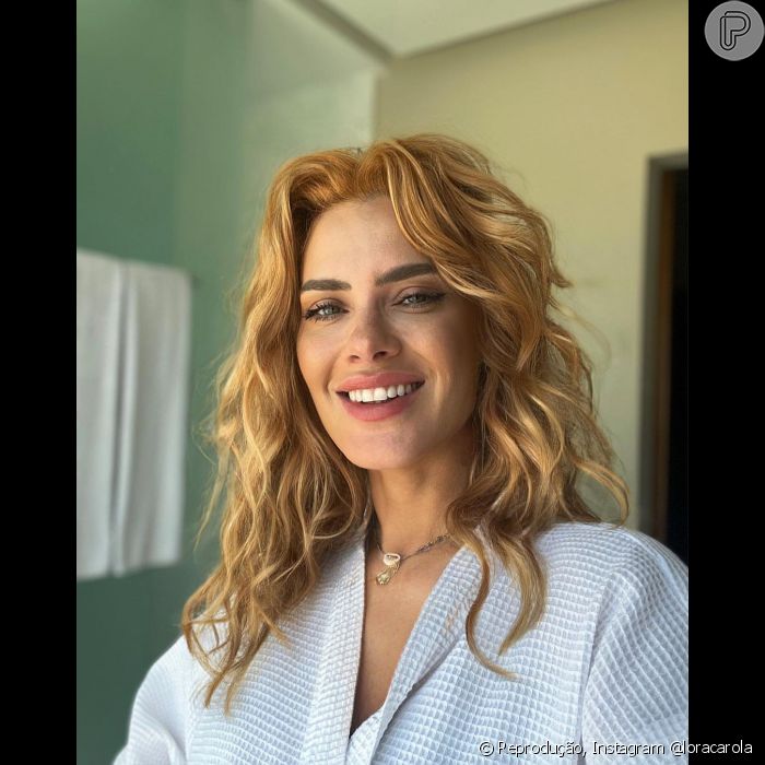 Carolina Dieckmann usou um tom de strawberry blonde em parte de 2022 ...