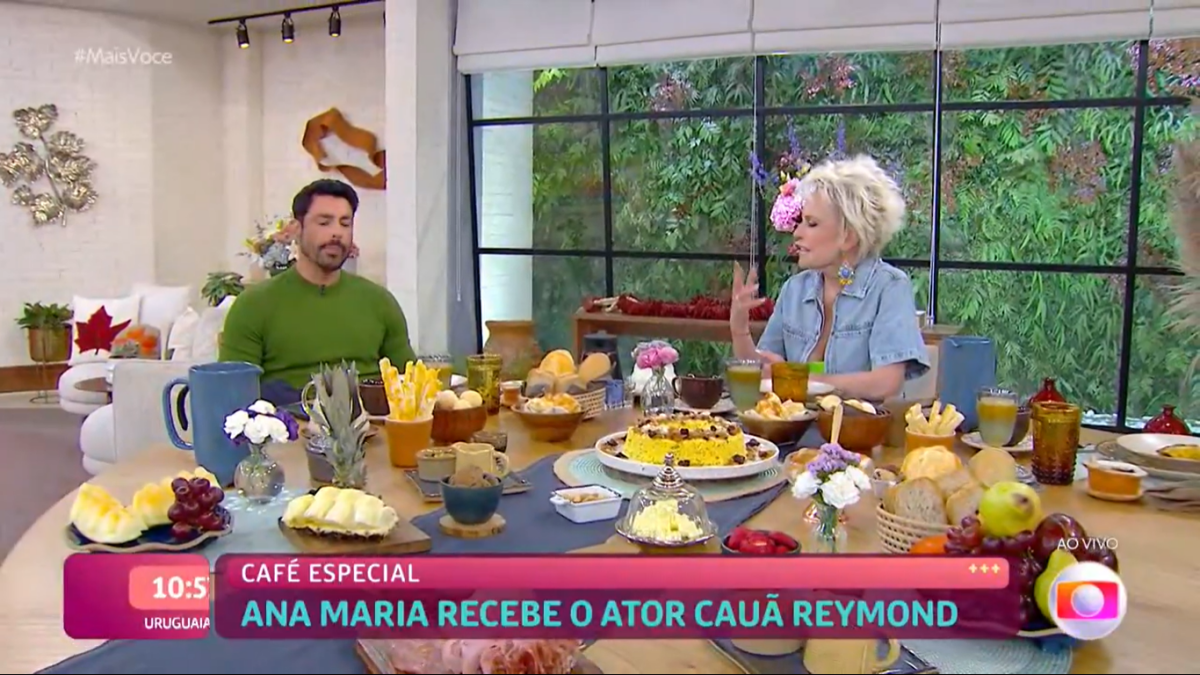 Foto: Ana Maria Braga toma café da manhã com Cauã Reymond na Globo ...