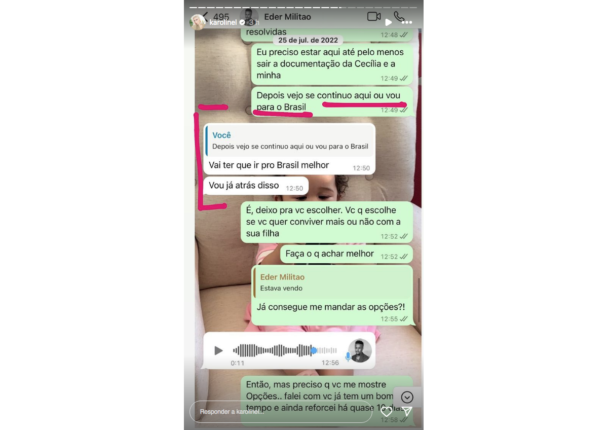 Foto Karoline Lima Mostrou O Ex Namorado A Mandando Voltar A Morar No Brasil Purepeople