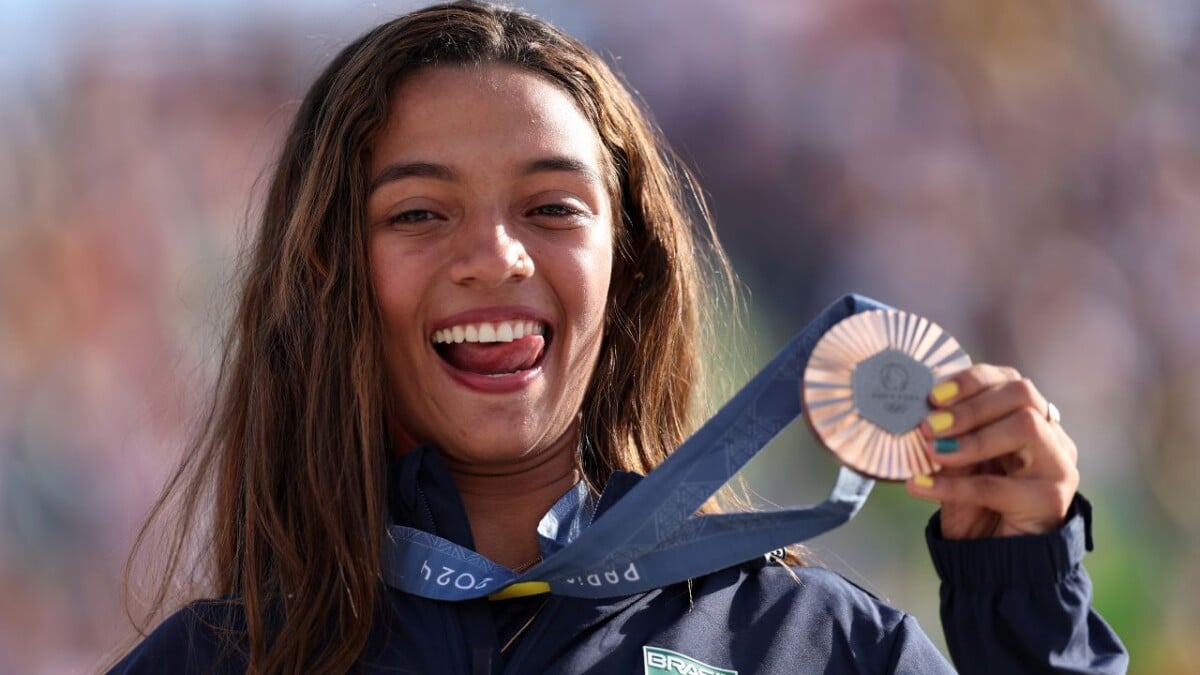 Foto: Rayssa Leal foi medalha de bronze no skate street das Olimpíadas de Paris 2024 - Purepeople