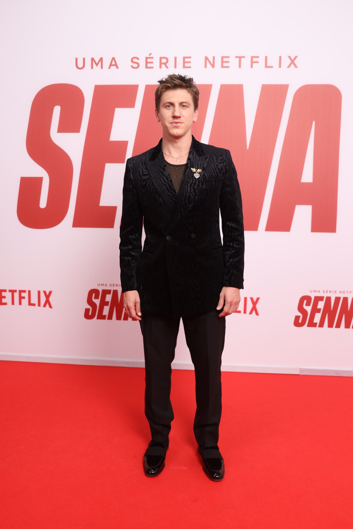Foto: Matt Mella na première da série "Senna" no Auditório Ibirapuera ...