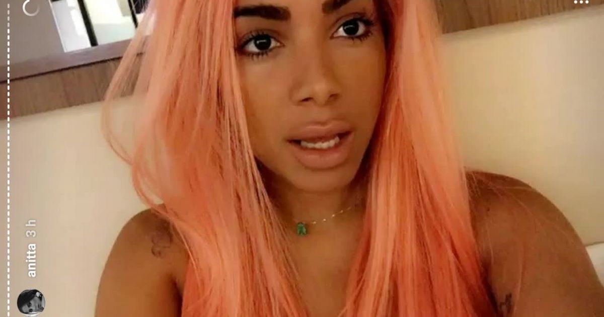 Anitta, com cabelo rosa, mostra presente que ganhou de Ludmilla nesta ...