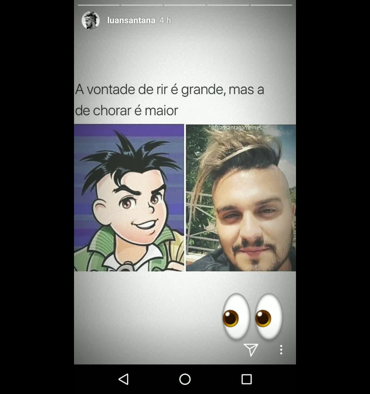 Vídeo: Luan Santana mostra um meme que fizeram de seu cabelo - Purepeople
