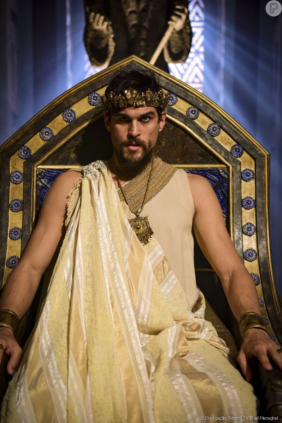 Na novela 'Gênesis', Ibbi-Sim (Felipe Roque) se revolta com Kiria ...