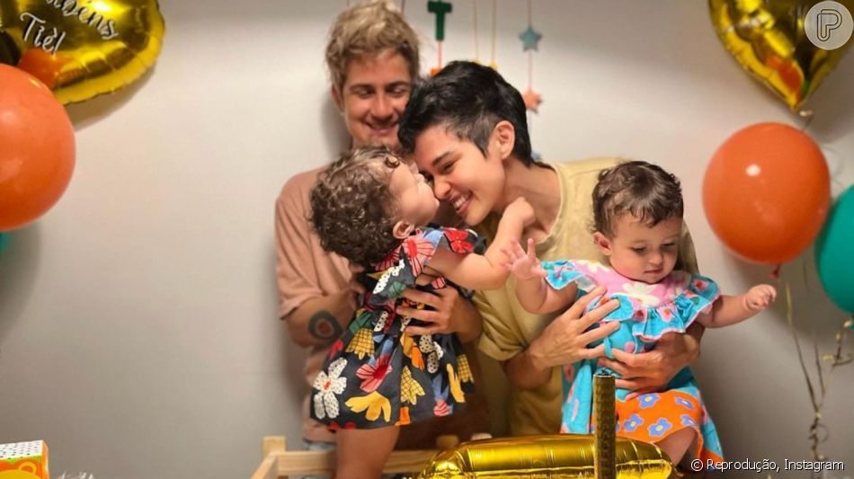 Filhas de Nanda Costa completam 1 ano e atriz comemora aniversário das ...