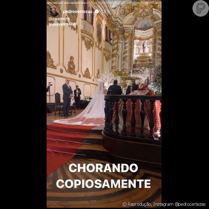 Casamento religioso de Casimiro e Anna Beatriz aconteceu na Igreja ...