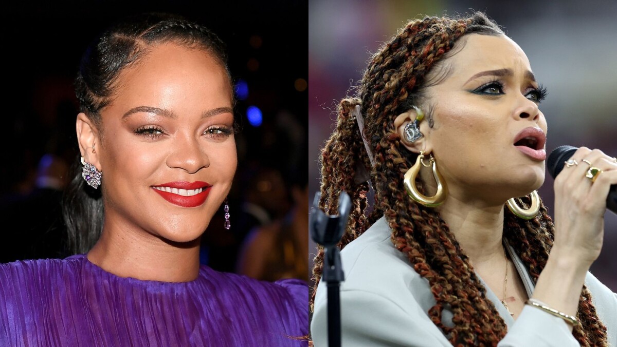 Foto: A gente queria a Rihanna segurando o microfone novamente, mas essa é a sua sósia... ops ...