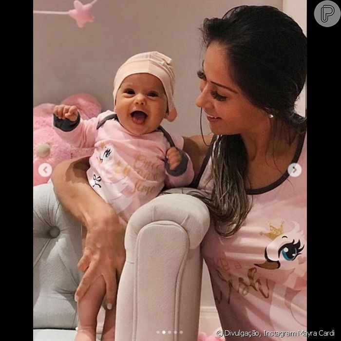 Sophia, filha de Mayra Cardi e Arthur Aguiar, esbanjou fofura ao ...