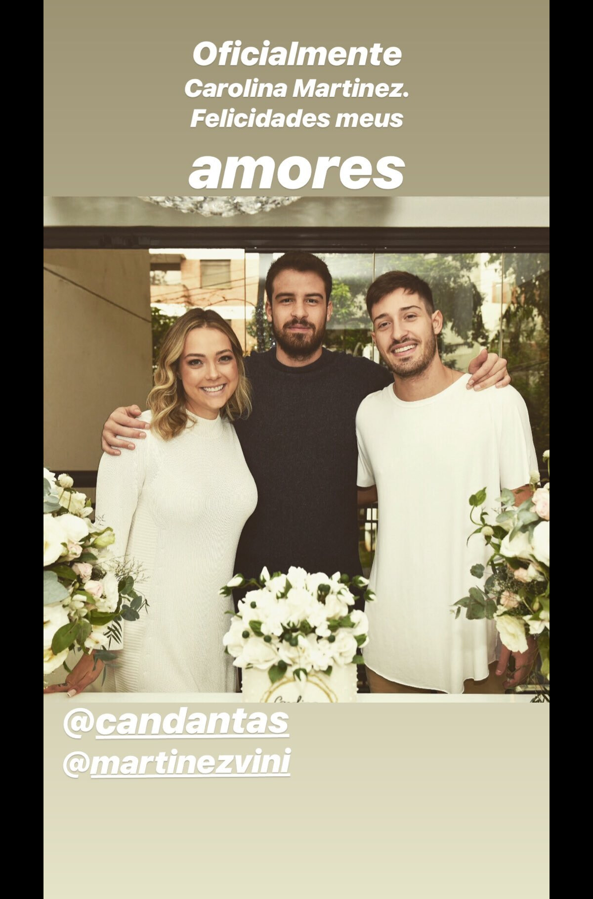 Foto: Carol Dantas e Vinicius Martinez se casaram no civil nesta semana ...