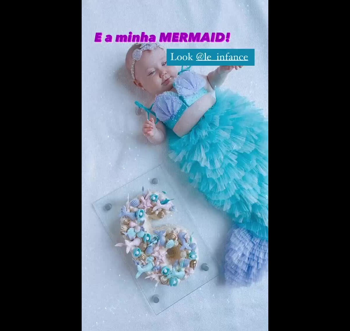 Vídeo: Filha de Justus e Ana Paula Siebert, Vicky 'vira' sereia e ganha ...