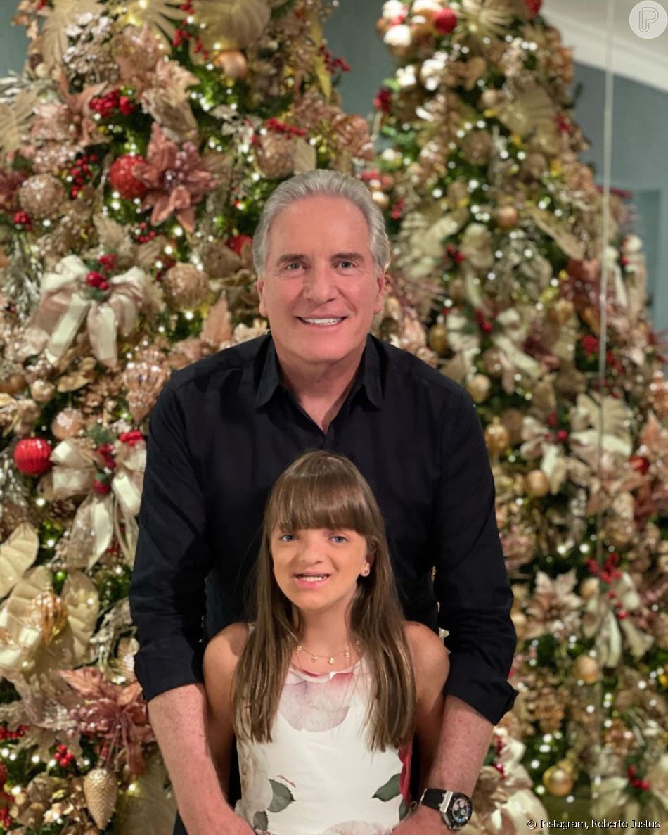 Roberto Justus comemora o Natal ao lado da filha Rafaella Justus, de 11 ...