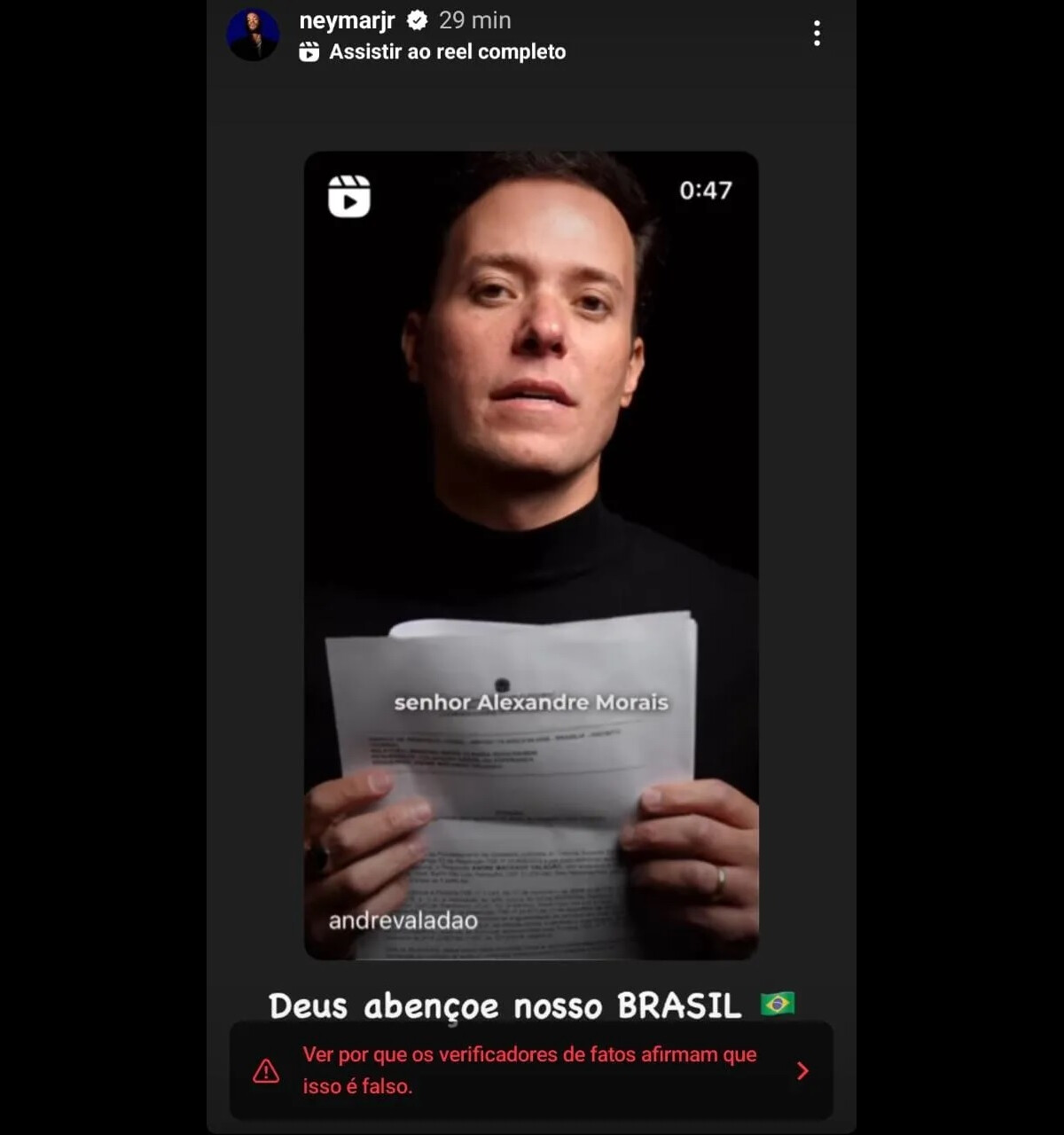 Foto: Neymar publicou um vídeo do pastor André Valadão - Purepeople